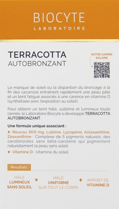 Biocyte Terracotta Autobronzant 30 Gélules | Pharmaglobe.lu
