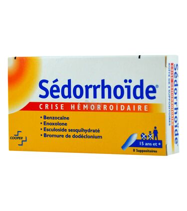 Sédorrhoïde Crise Hémorroïdaire 8 Suppositoires | Pharmaglobe.lu