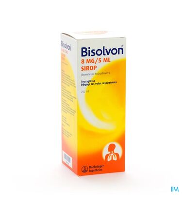 Bisolvon 8 mg/5 ml Sirop 200 ml Toux Grasse | Pharmaglobe.lu